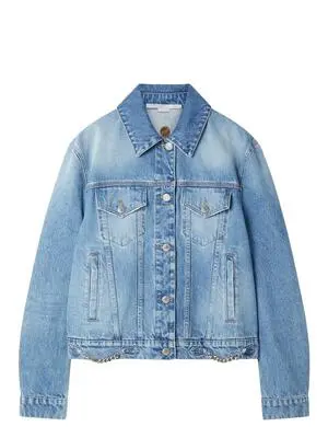 Stella McCartney Denim Jacket With Logo Detail - Blue