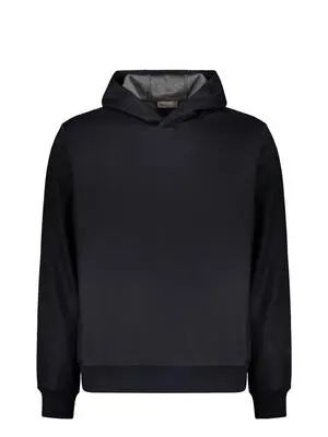 Herno Ribbed-hem Hoodie - Black
