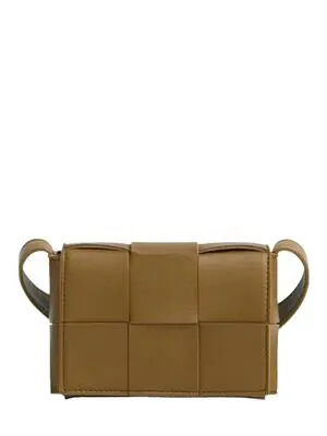 Bottega Veneta Intrecciato Leather Mini Bag - Brown