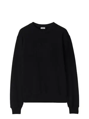 Burberry Logo Embroidered Crewneck Sweatshirt - Black