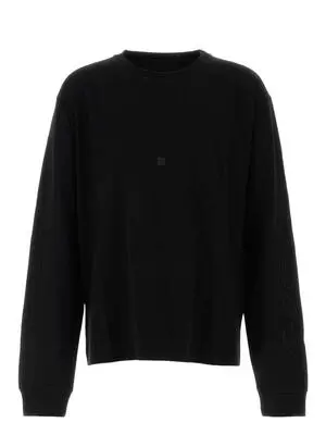 Givenchy Long-sleeved T-shirt With Embroidered Logo - Black