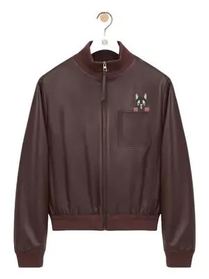 Loewe Cropped Nappa Lambskin Jacket - Brown