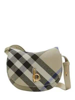 Burberry Burberry Rocking Horse Checked Mini Shoulder Bag Nude