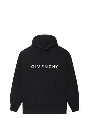 Givenchy Logo Drawstring Hoodie - Black