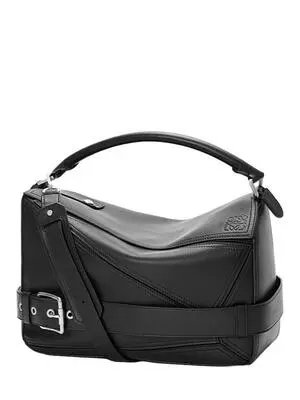 Loewe Large Puzzle Biker Shoulder Bag - Black