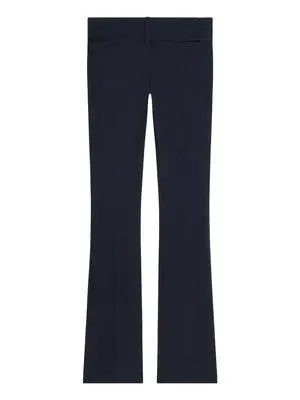 COURREGES Belted Flared Trousers - Navy Blue