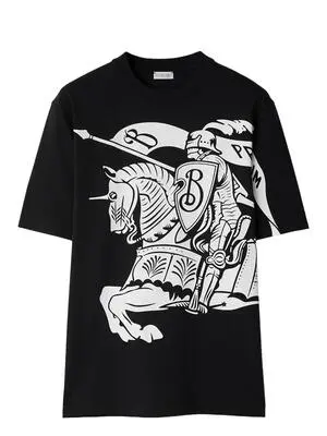 Burberry Burberry Logo Printed Crewneck T-Shirt Black