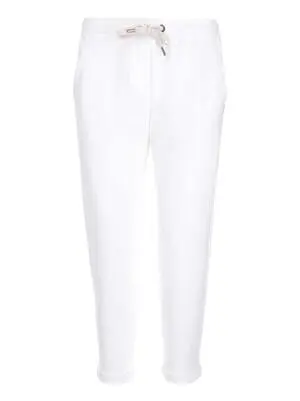 Brunello Cucinelli Drawstring Waist Joggers - White