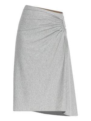 Dries Van Noten Asymmetrical Skirt With Fabric Buttons - Grey
