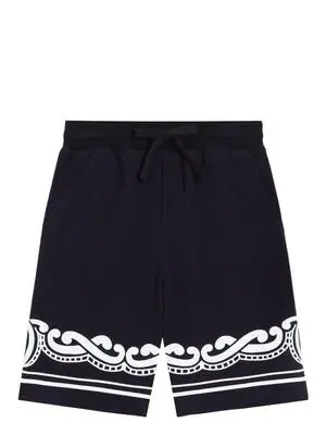 Dolce & Gabbana Logo Print Track Shorts - Black