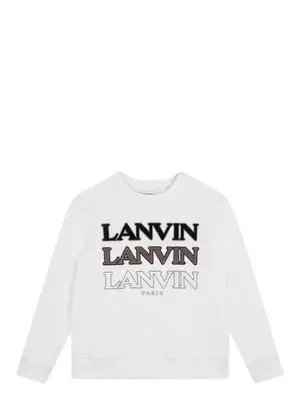 LANVIN Round Neck Long Sleeve Sweater - White