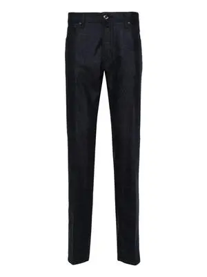 Jacob Cohen Prince Of Wales Check Tailored Trousers - Black