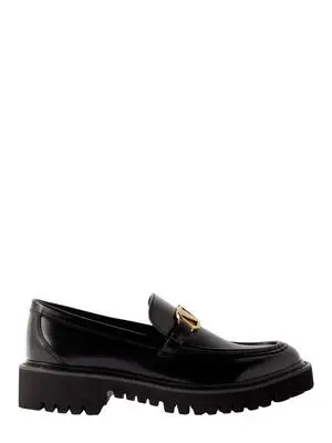 Valentino Garavani Vlogo Signature Slip-on Loafers - Black