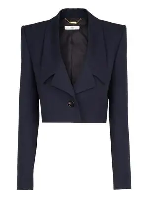 CHLOÉ Chloe Cropped Wool Jacket With Traditional Lapels