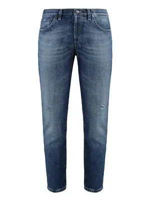 DONDUP Brighton 5 Pocket Straight Jeans - Blue