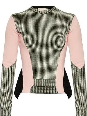 Alexander McQueen Panelled Asymmetric Jumper - Pink