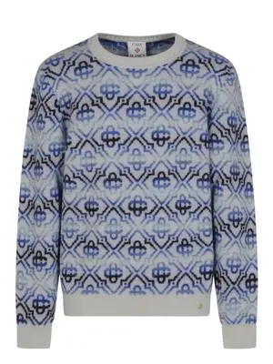 Casablanca Monogram Knit Jumper - Gray
