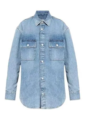 Bottega Veneta Vintage Medium Indigo Denim Shirt - Blue