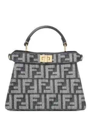 Fendi Peekaboo Iseeu Petite Monogram Tote Bag - Blue