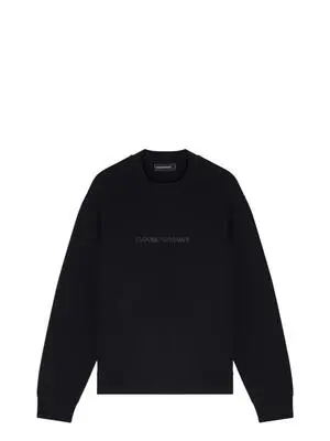 Emporio Armani Crewneck Sweatshirt With Logo Detail - Black