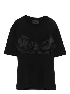 Simone Rocha Ruffle Panel T-shirt - Black