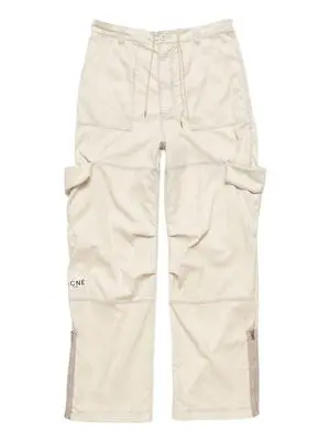 Acne Studios Logo Patch Cargo Trousers - Light Brown