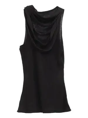 Paloma Wool Sleeveless Top With Drape Detail - Black