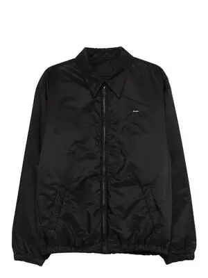 Prada Logo Detailed Zip-up Jacket - Black