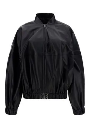 Loewe Nappa Leather Bomber Jacket With Anagram Clasp - No