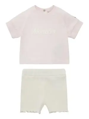 Moncler Logo T-shirt And Shorts Set - White