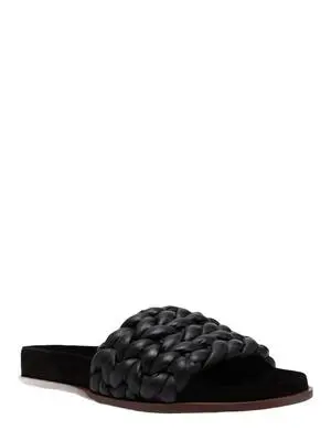 CHLOÉ Chloe Braided Logo Slide Sandals