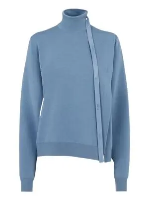 Fendi High Neck Pullover With Cut-out Detailing - Blue