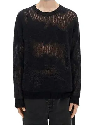 ANN DEMEULEMEESTER Kamillo Oversize Jacquard Knit Jumper - Black