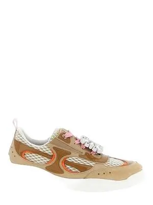 ROGER VIVIER Viv On The Run Sneakers With Crystal Buckle - Nude