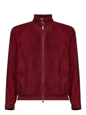 Brunello Cucinelli Stand Collar Unlined Jacket - Red