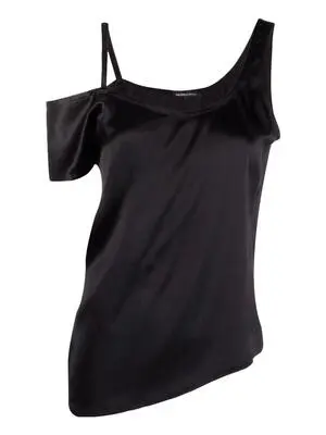 ANN DEMEULEMEESTER One-shoulder Asymmetrical Blouse - Black