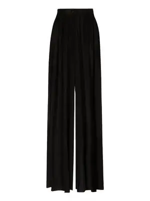 Dolce & Gabbana Wide-leg Chiffon Pants - Black
