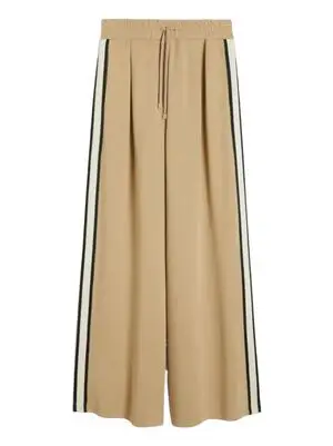 Max Mara Side-stripe Drawstring Trousers - Hazelnut Brown