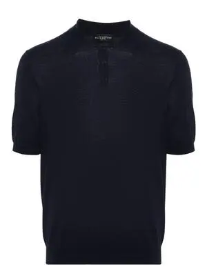 BALLANTYNE Button Detailed Short-sleeved Polo Shirt - Black