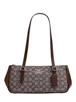 COACH Asher Shoulder Bag In Signature Jacquard - Silver/oak/maple