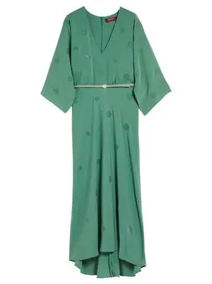 MAX MARA Max Mara Embellished V-Neck Short-Sleeved Dress