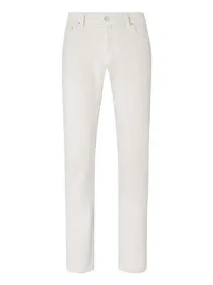 Jacob Cohen Nick Logo Patch Corduroy Trousers - White
