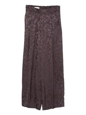 Dries Van Noten Wide-leg Printed Trousers - Brown