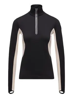 Moncler Polartec Half-zip Turtleneck Sweatshirt - Black