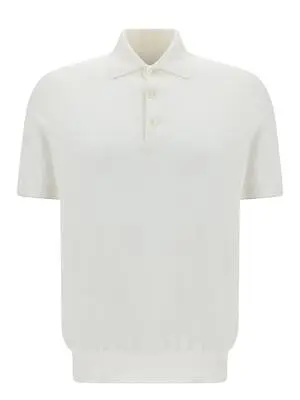 Brunello Cucinelli Short-sleeved Buttoned Polo Shirt - No