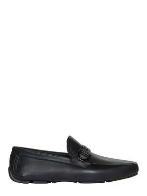FERRAGAMO Leather Loafers - Black