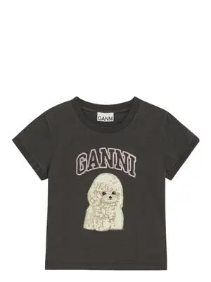 GANNI Poodle Graphic T-shirt - Black