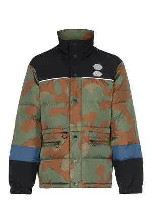 Off-White Camouflage Down Jacket - Green