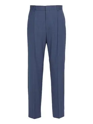 Hugo Boss Tailored Slacks With Belt Loops And Concealed Zip - Blue