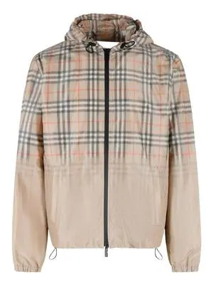 BURBERRY Burberry Gradient Check Hooded Jacket